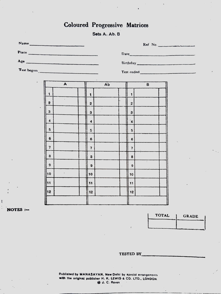 CPM Response - Record Sheet | PDF