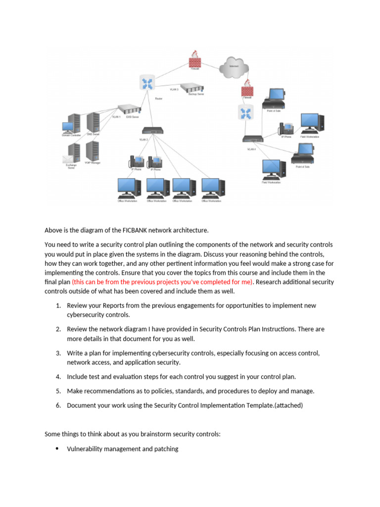 Project 4 - Security Controls Plan Instructions | PDF