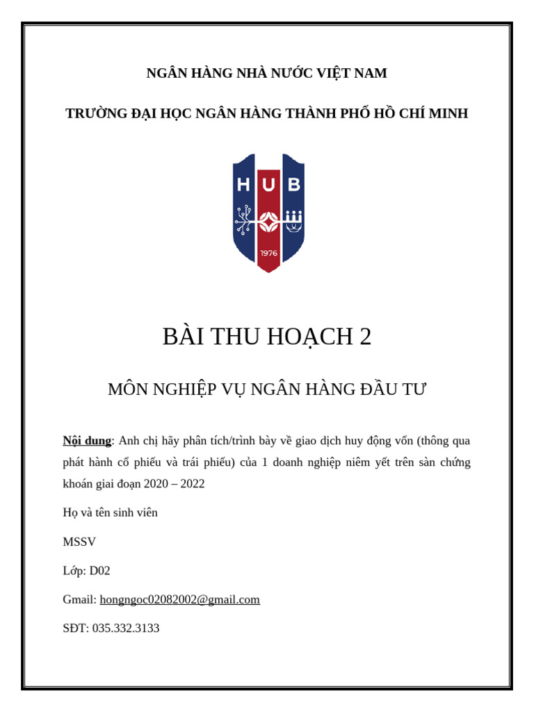 Bài Thu Ho CH 2 | PDF