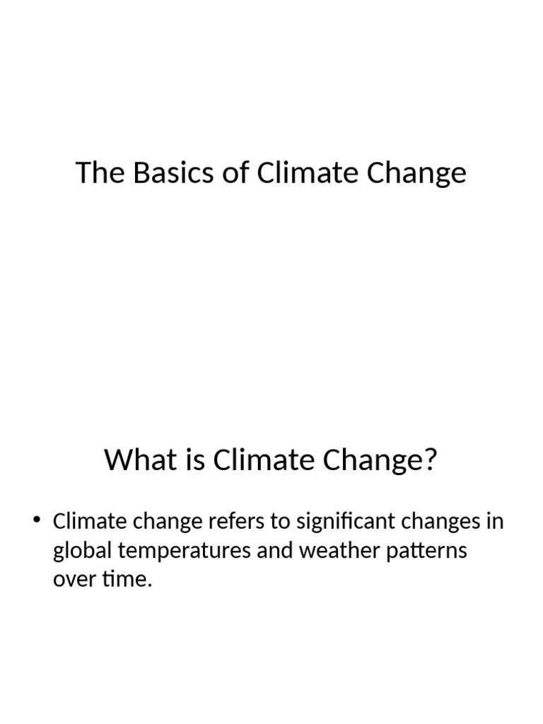 Climate Change Basics | PDF