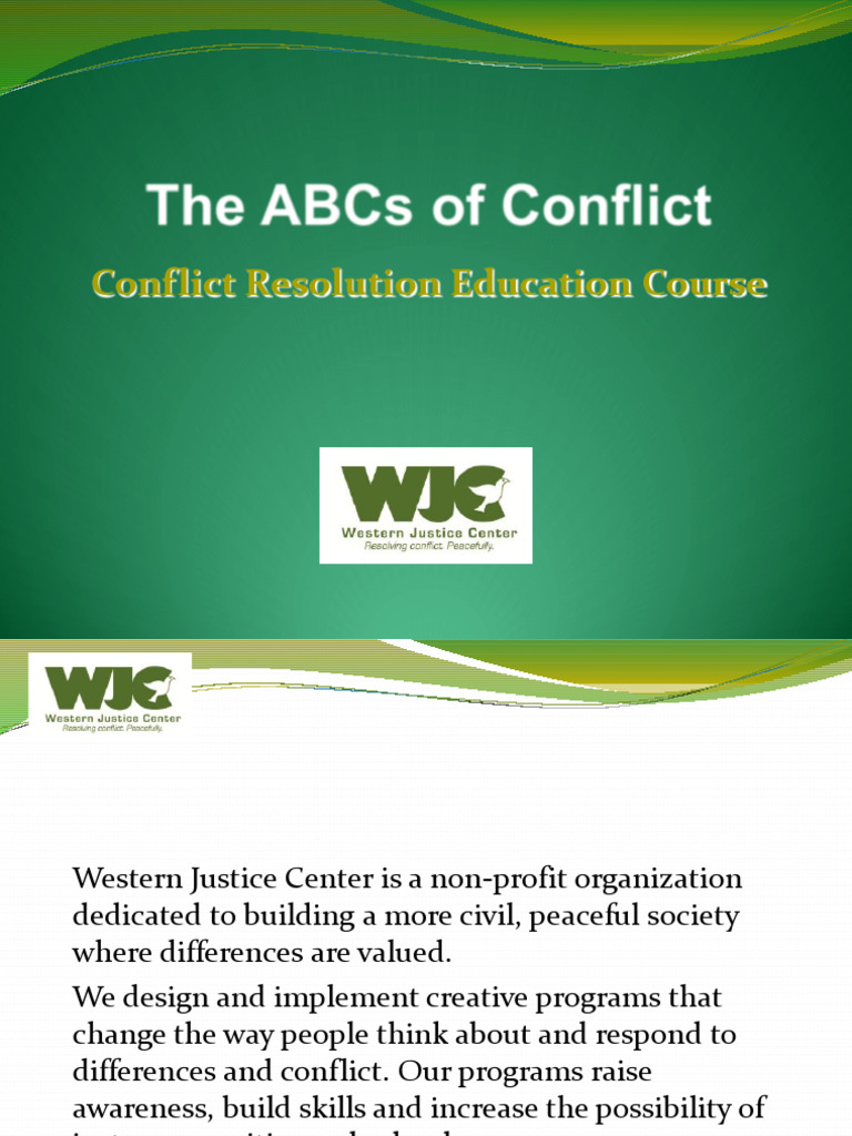 ABCs of Conflict Slides Summer 2018 | PDF | Mediation | Identity ...