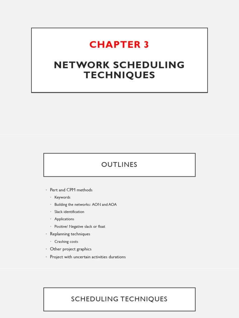 Chap 5 Network scheduling | PDF | Project Management Chap 5 Network scheduling | PDF | Project Management