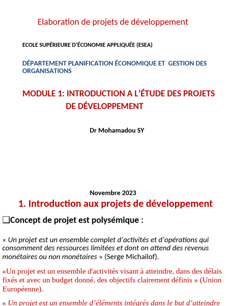 Elaboration Module 1 Introduction | PDF | Analyse du cycle de vie ...