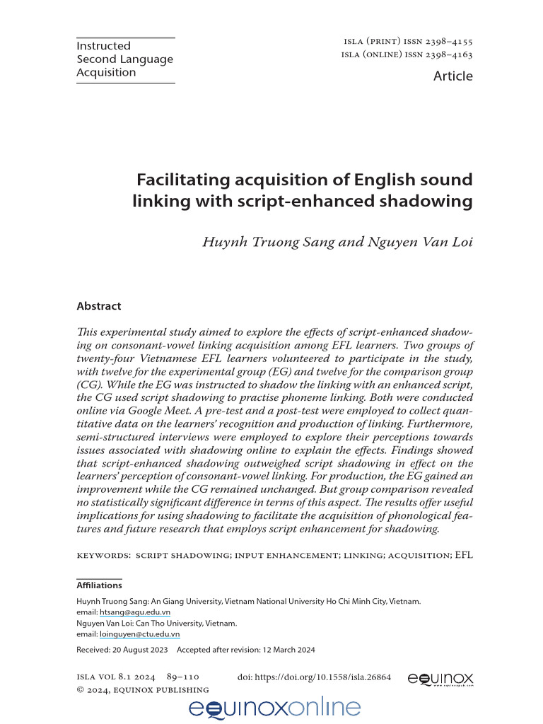 ISLA+8 (1) 04+art+Huynh+Van+Loi+89-110 | PDF | Second Language ...
