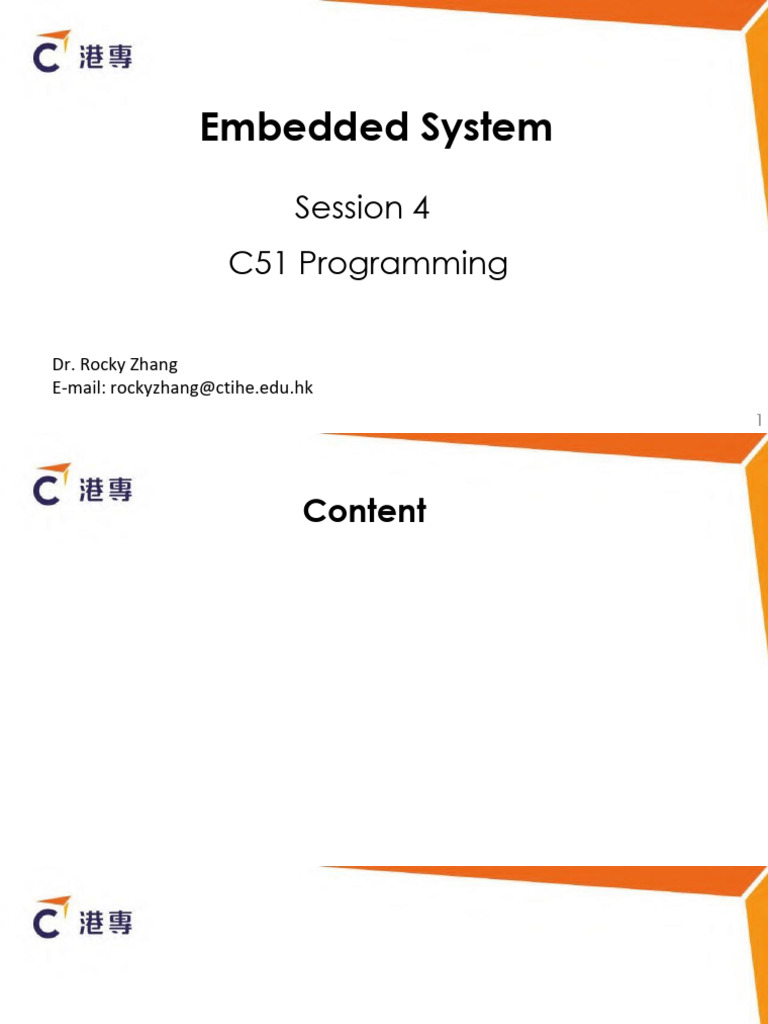 03CIT4077 Embedded Systems 09 24 Session4 1009 V | PDF | Control Flow | C (Programming Language)