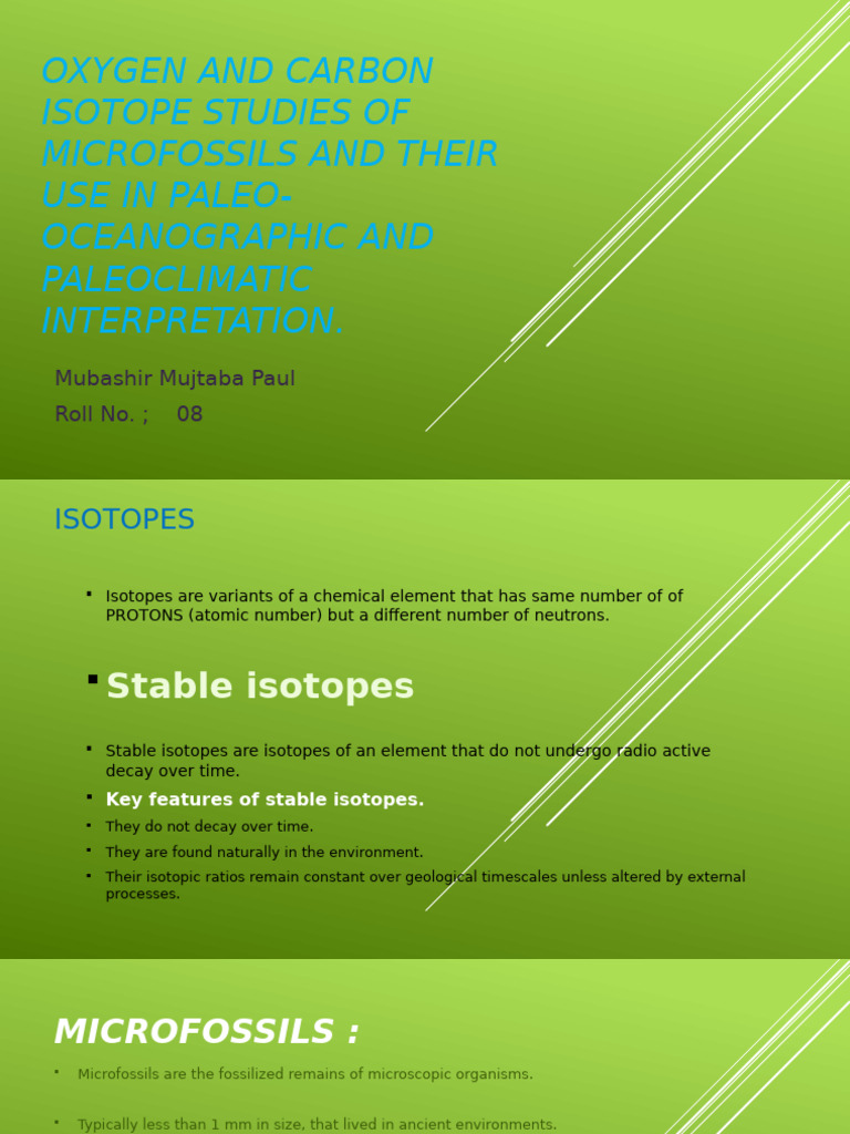 Presention 08.Pptm | PDF | Stable Isotope Ratio | Isotope