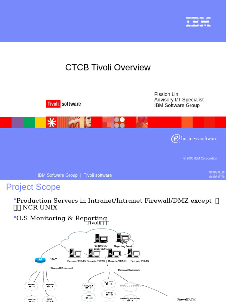IBM Tivoli Software Architecture Overview | PDF | Software | Server ...