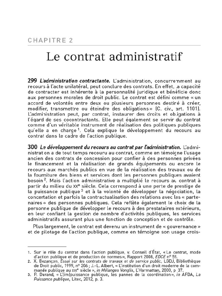 Contrat Administratif Notion | PDF