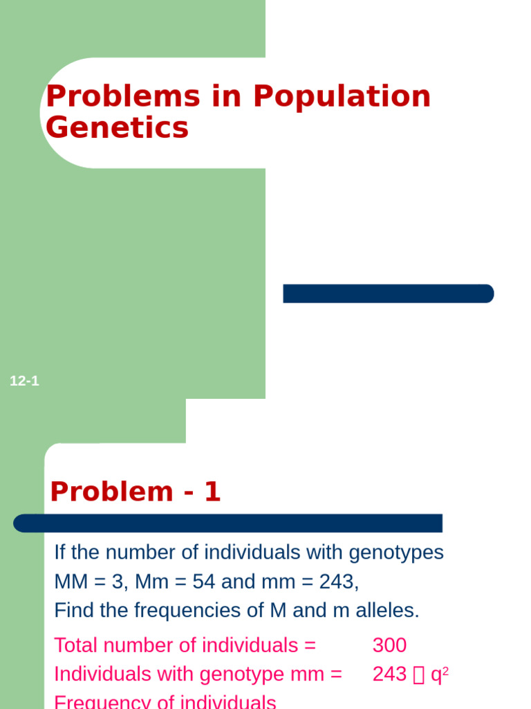 Batch2problems in Population GeneticsCorrectedVS | PDF | Zygosity | Dominance (Genetics)