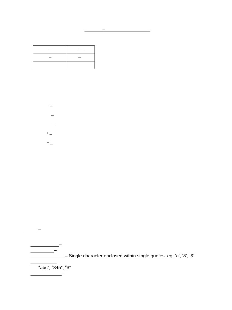 Values and Datatypes(notes) | PDF | Data Type | Integer (Computer Science) Values and Datatypes(notes) | PDF | Data Type | Integer (Computer Science)