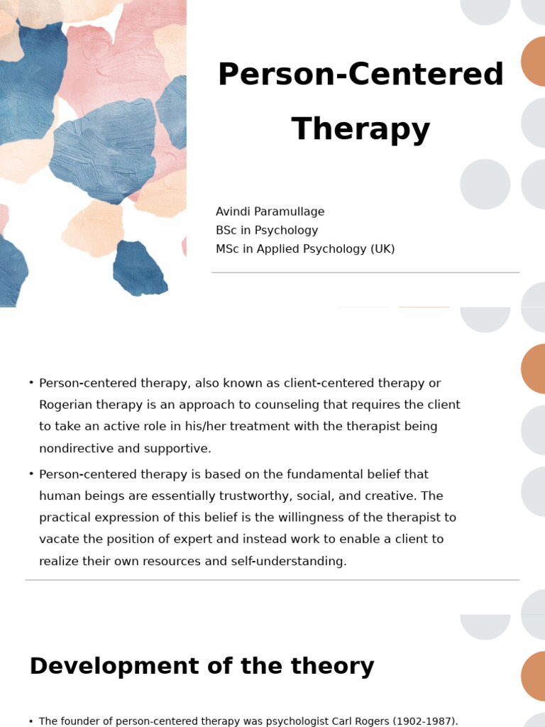 Person-Centered Therapy | PDF | Psychotherapy | Social Psychology