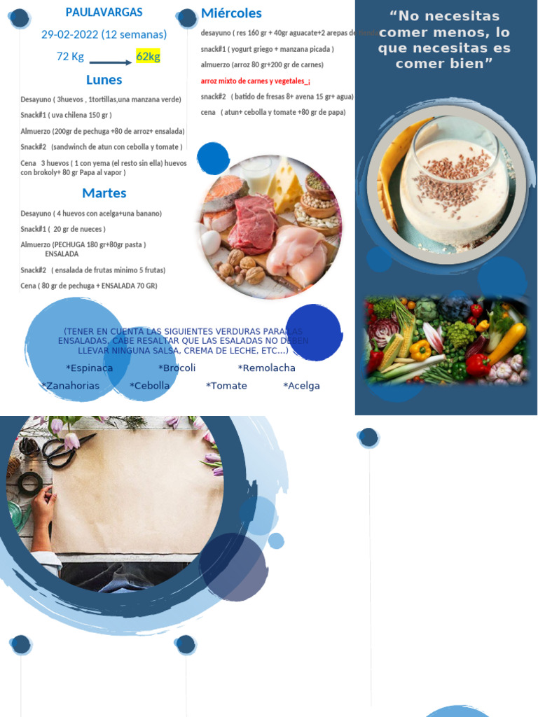 Diet's Template PAULA VARGAS | PDF