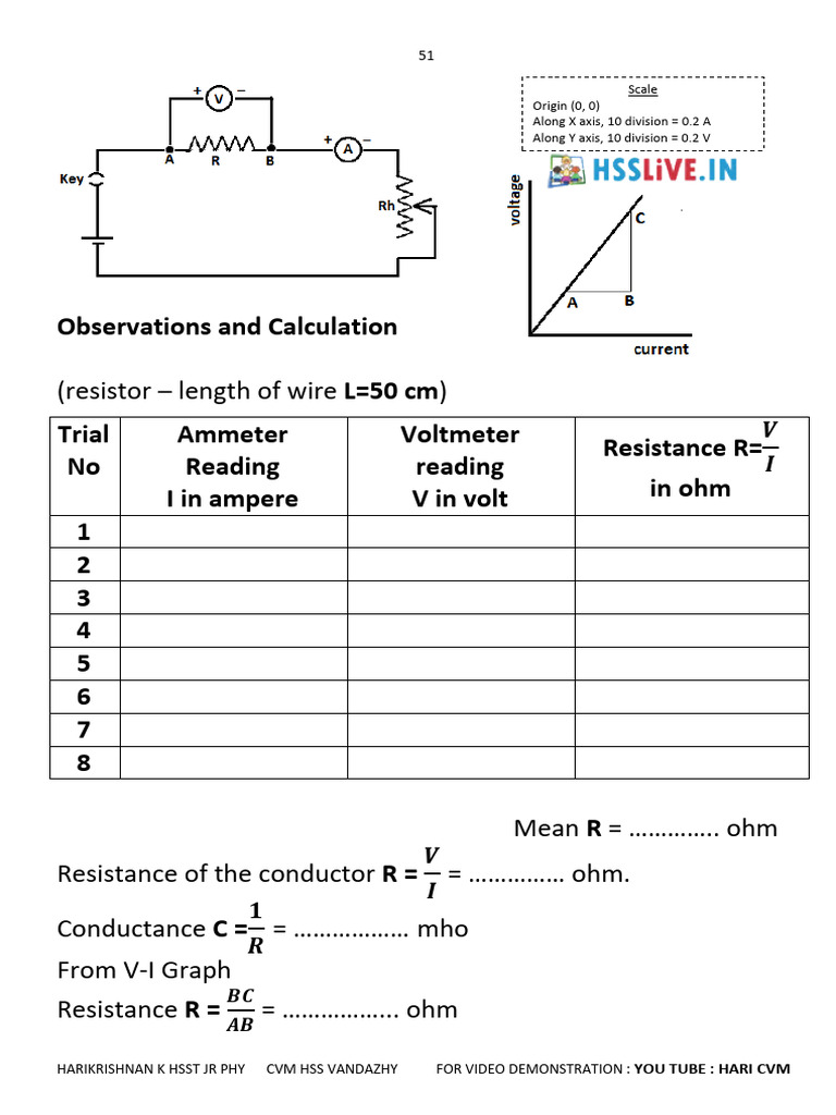Hsslive Xii 8 Ohms Law 1 (Resistance, Resistivity, Conductance) Signed | PDF | Electrical ...