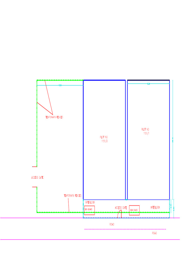 Sketch of Temporary Fences & Sign Board | PDF