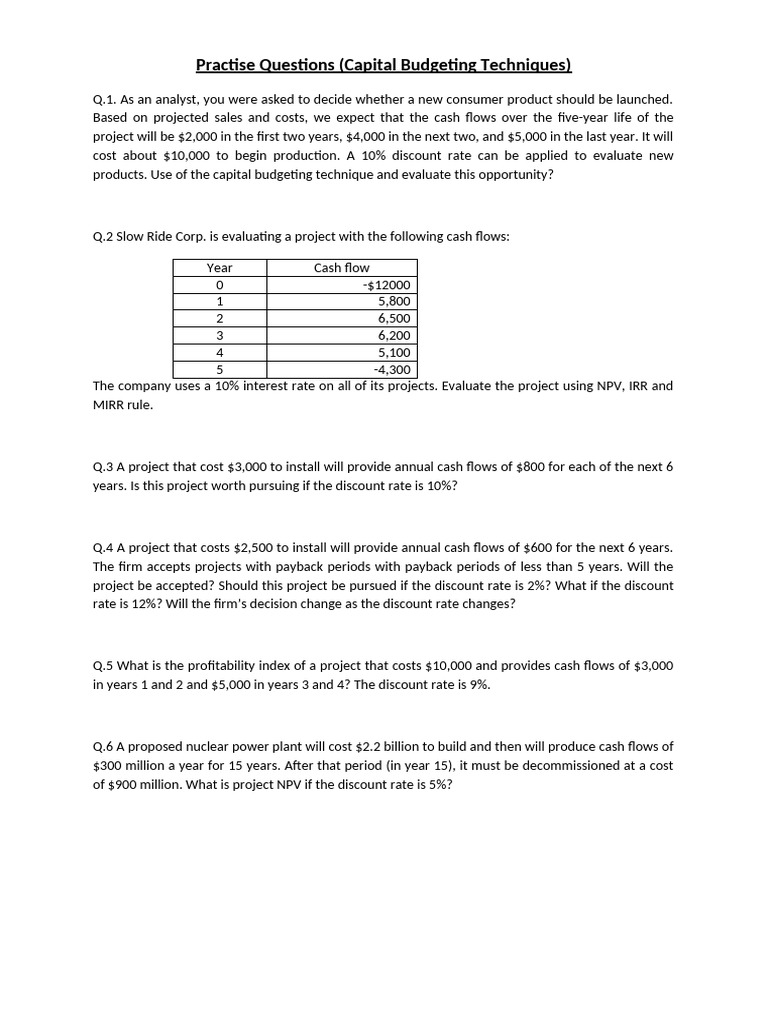 MAhmed 2355 19750 2 MAhmed 2355 19750 4 Questions Capital Budgeting | PDF
