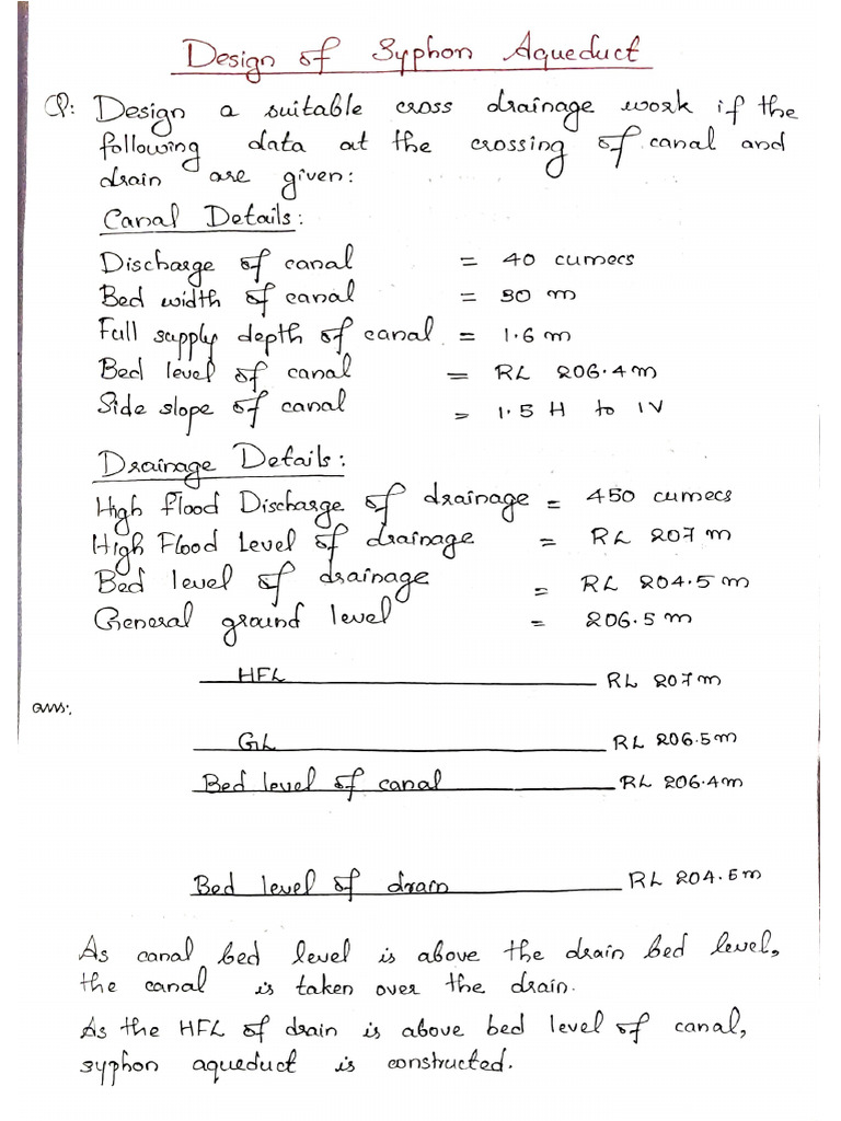 Design of Syphon Aqueduct-1 | PDF