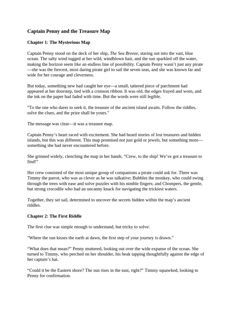 Captain Penny and The Treasure Map | PDF