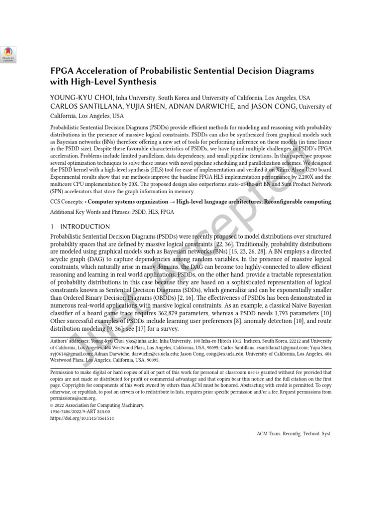 Psdd Accelerator | PDF | Bayesian Network | Parallel Computing