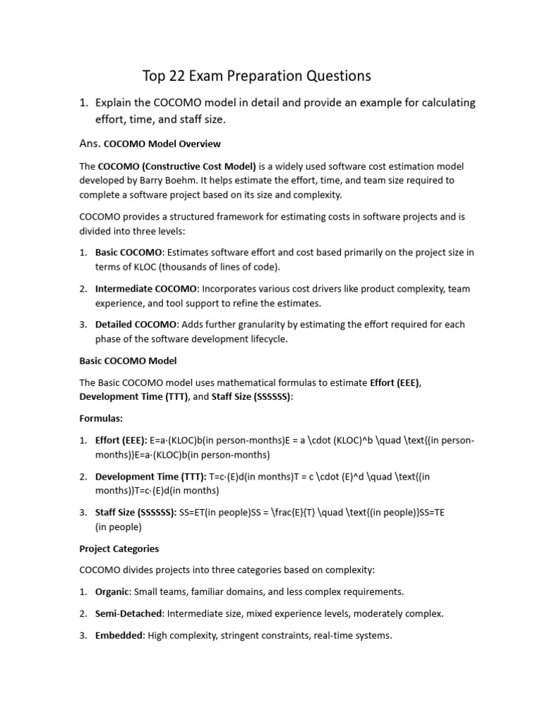 Sepm Imp Que | PDF | Agile Software Development | Software Development Process