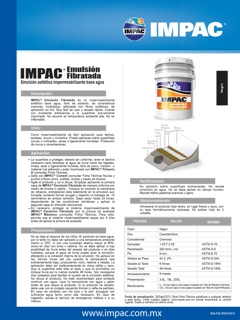 Impac Emulsion Fi Brat Ada | PDF | Pintar | Agua