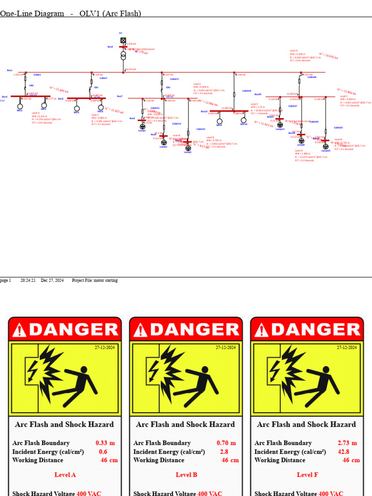 Arc Flash Study Using Etap Program | PDF | Electric Arc | Alternating Current