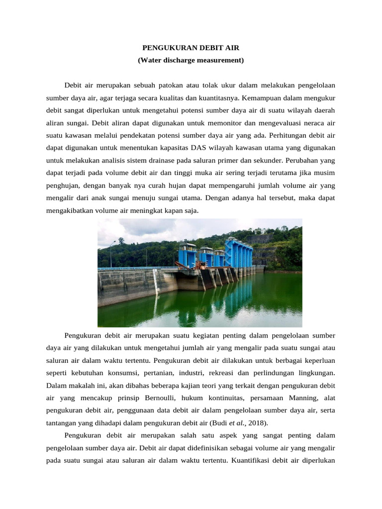 PENGUKURAN DEBIT AIR TID_CIBEK | PDF