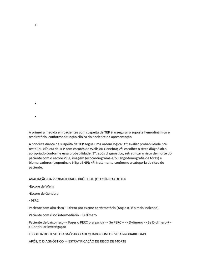 Seminário - Tratamento da TEP | PDF | Medicina Clínica | Especialidades ...