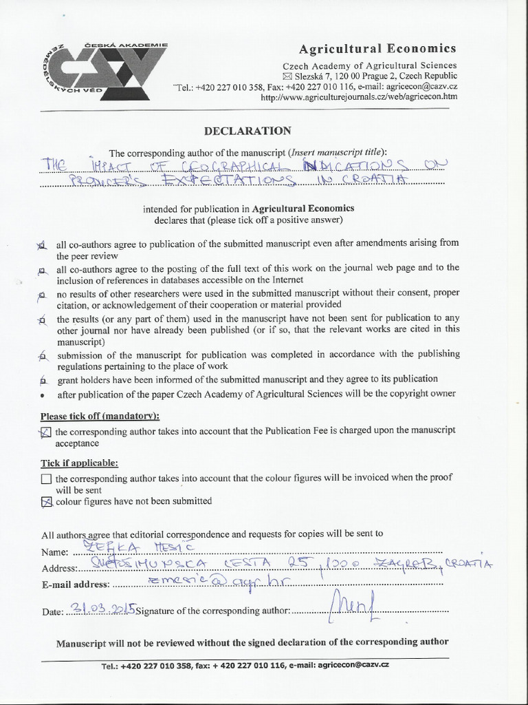 Author Declaration | PDF