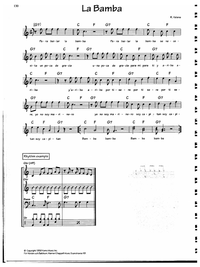 Analyze - La Bamba (C Major) | PDF