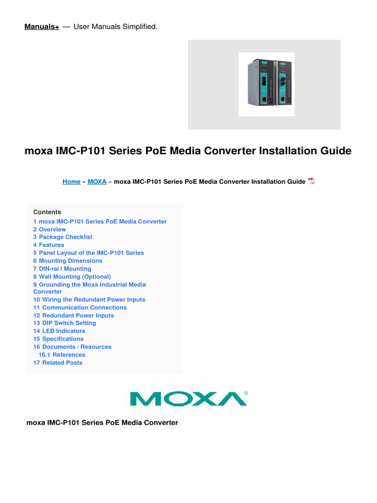 Imc p101 Series Poe Media Converter Manual | PDF | Information And Communications Technology ...