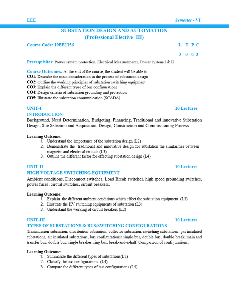 Substation Design and Automation Overview | PDF | Electrical Substation ...