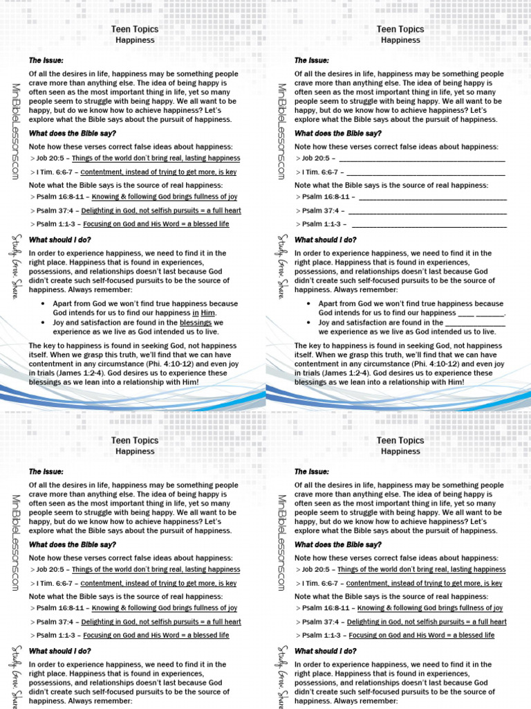 Topic Happiness P | PDF | Contentment | Happiness