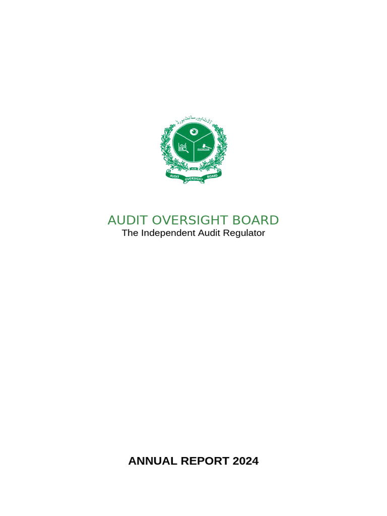 AOB Annual Report 2024: Audit Oversight Insights | PDF | Audit ...