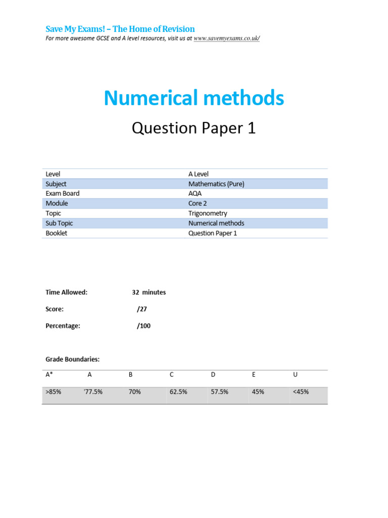 numerical_methods | PDF | Schools | Secondary Education