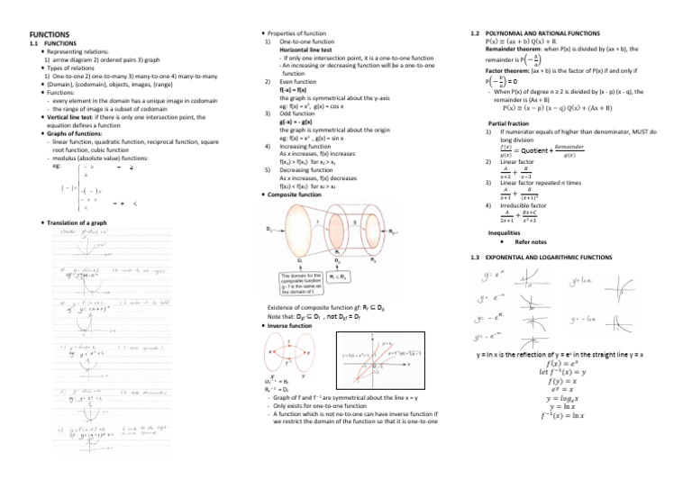 formula Functions pg 1 | PDF | Function (Mathematics) | Mathematical ...