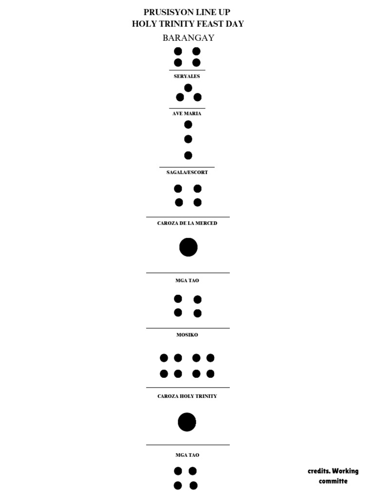 Prusisyon Line Up | PDF