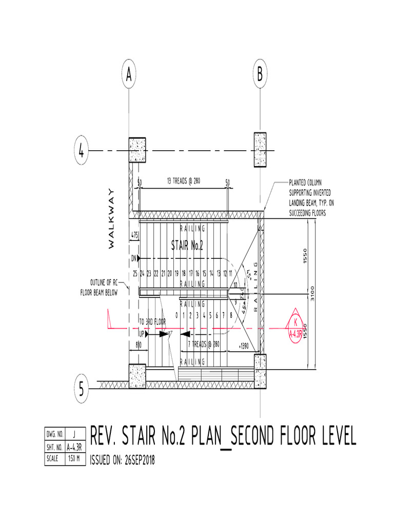 Stair No.2 - Revised Enlarged Plan at Second Floor Level - J - A-4.3R - 26sep2018 | PDF