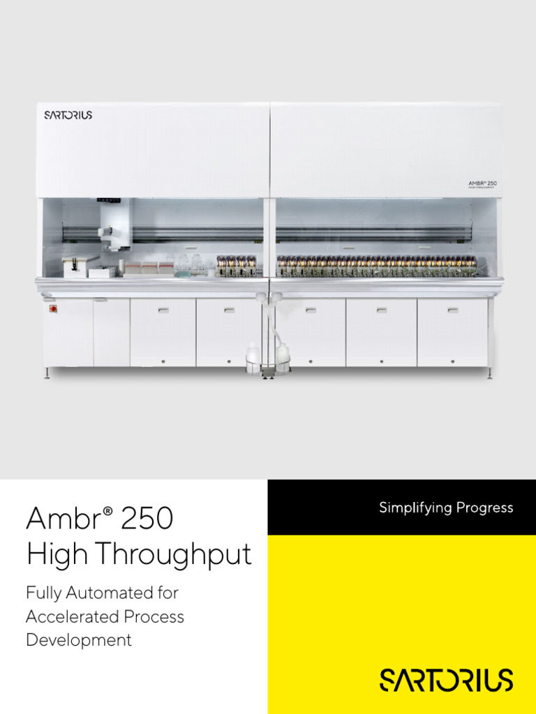 Ambr® 250 High Throughput Bioreactor | PDF | Dna Sequencing | Scalability