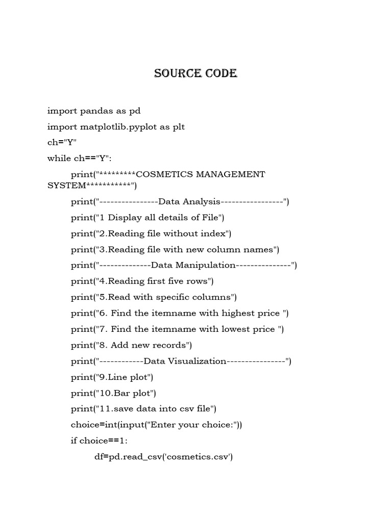 cosmeticproject | PDF | Computing | Computer Programming
