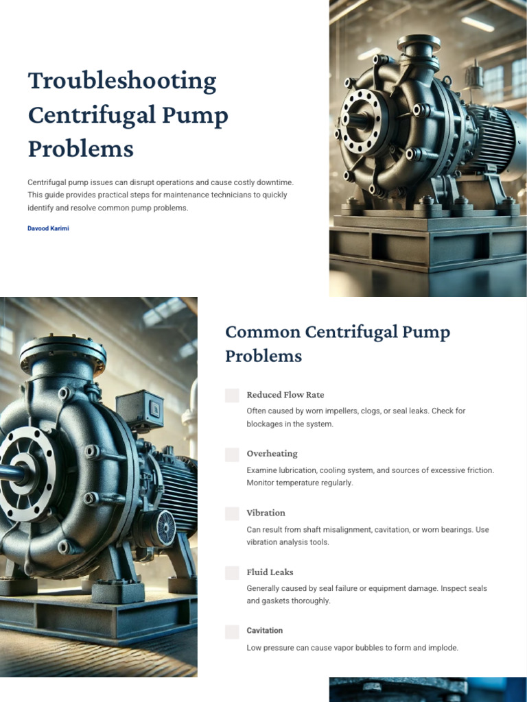 Centrifugal Pump Troubleshooting | PDF | Pump | Bearing (Mechanical)