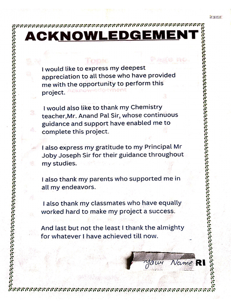 Acknowledgment | PDF