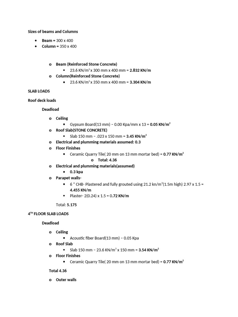 LOADS | PDF | Tile | Concrete