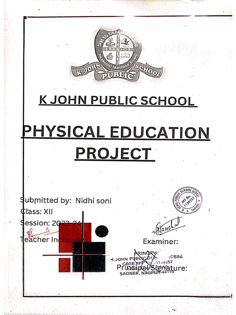 Physical Education Project 2024-2025 | PDF
