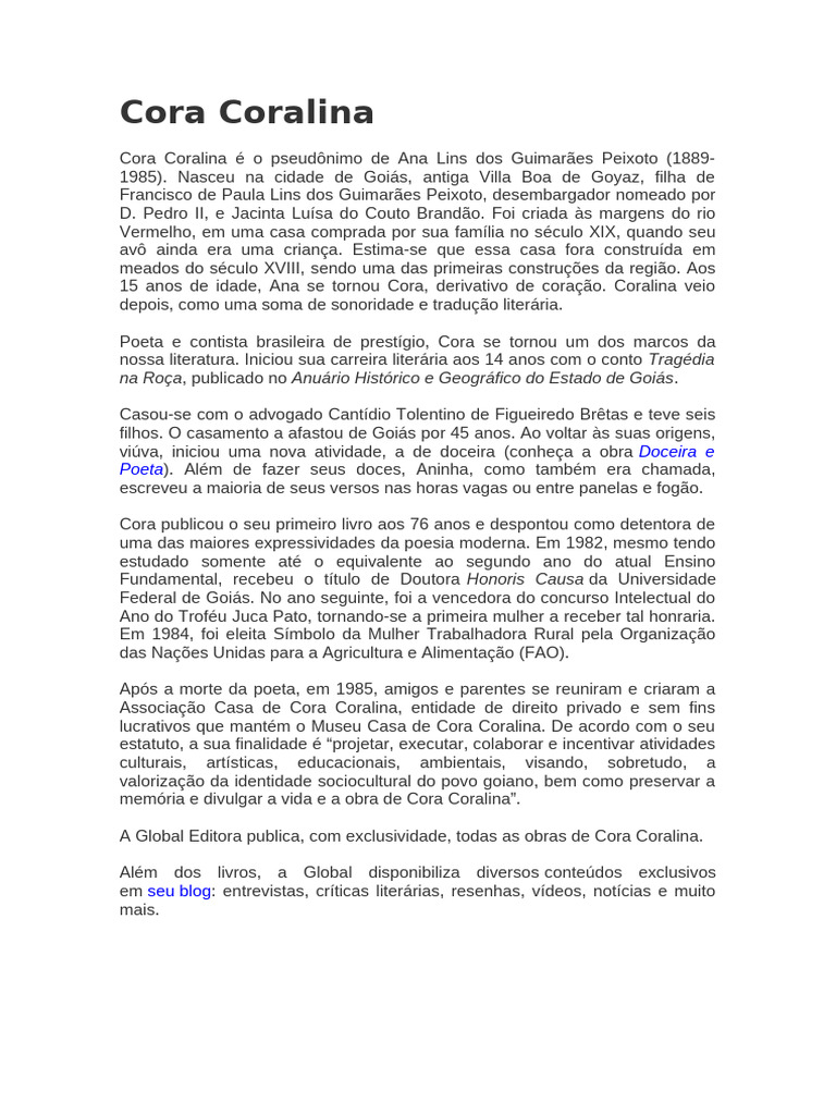 Cora Coralina | PDF