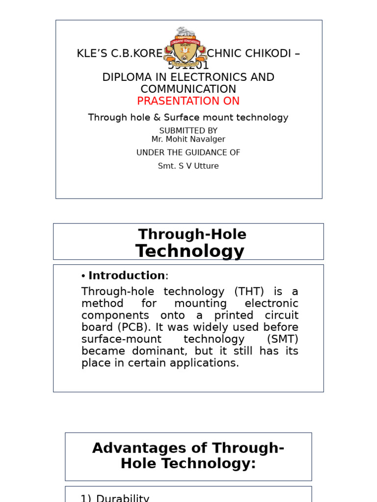 PCB THT SMT Technology | PDF