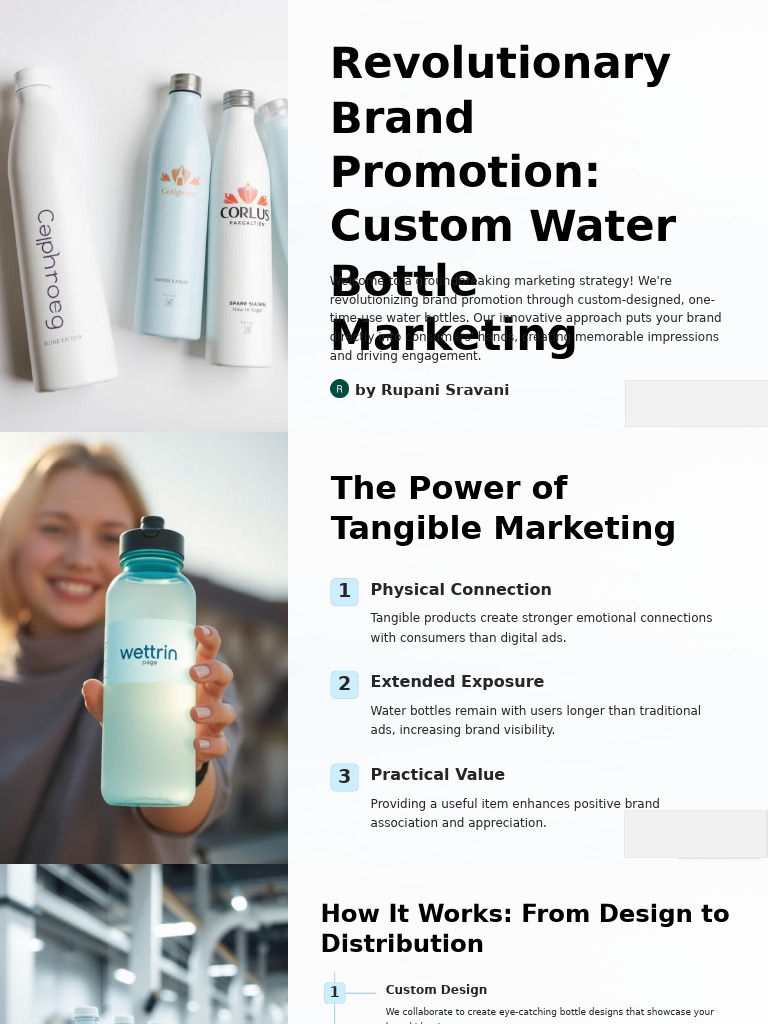 Custom Water Bottle Marketing Strategy | PDF | Brand | Marketing