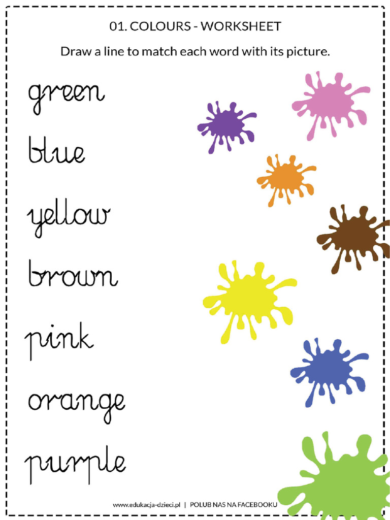 Colours Worksheet | PDF
