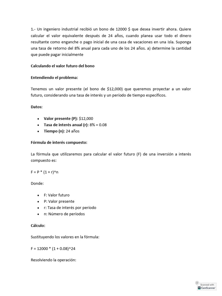 María José Gutiérrez.20% - 1ercorte | PDF | Interés compuesto | Tasas ...