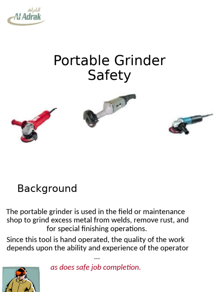 Portable Grinder Safety | PDF | Grinding (Abrasive Cutting)