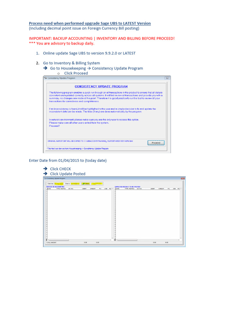 Consistency Update Program | PDF